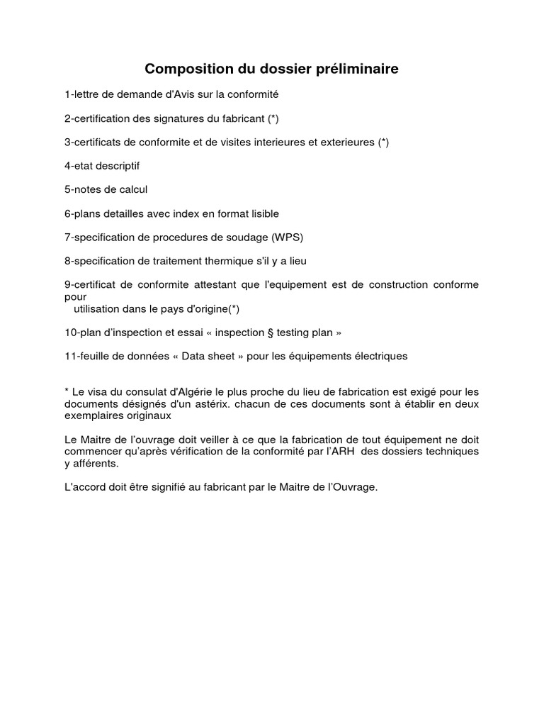 Composition Du Dossier ARH | PDF