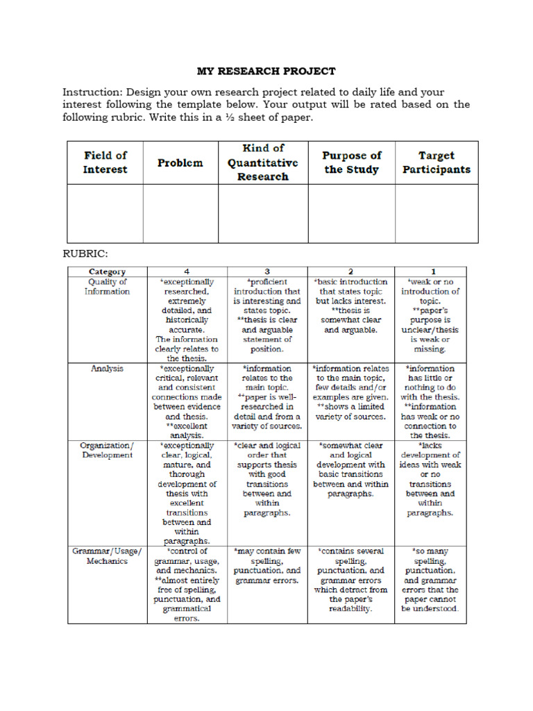 Daily Life Research Project Guide | PDF