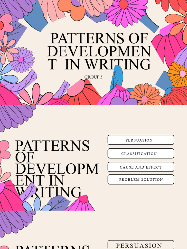 Patterns of Developmen T in Writing: Group 3 | PDF | Taxonomy (Biology ...