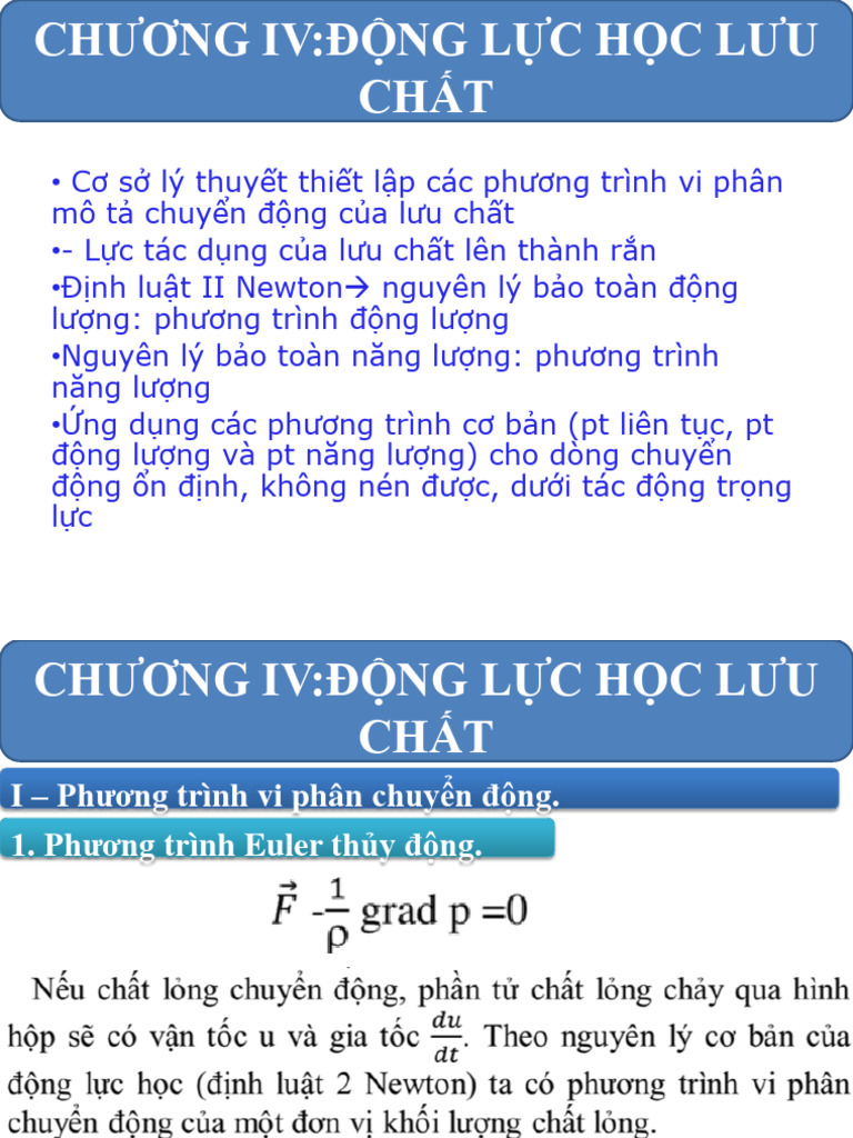 ĐỘNG LỰC HỌC LƯU có câu 1 | PDF