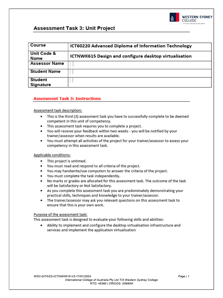 Assessment Task 3 - Activity 1 Guideline Discussion | PDF