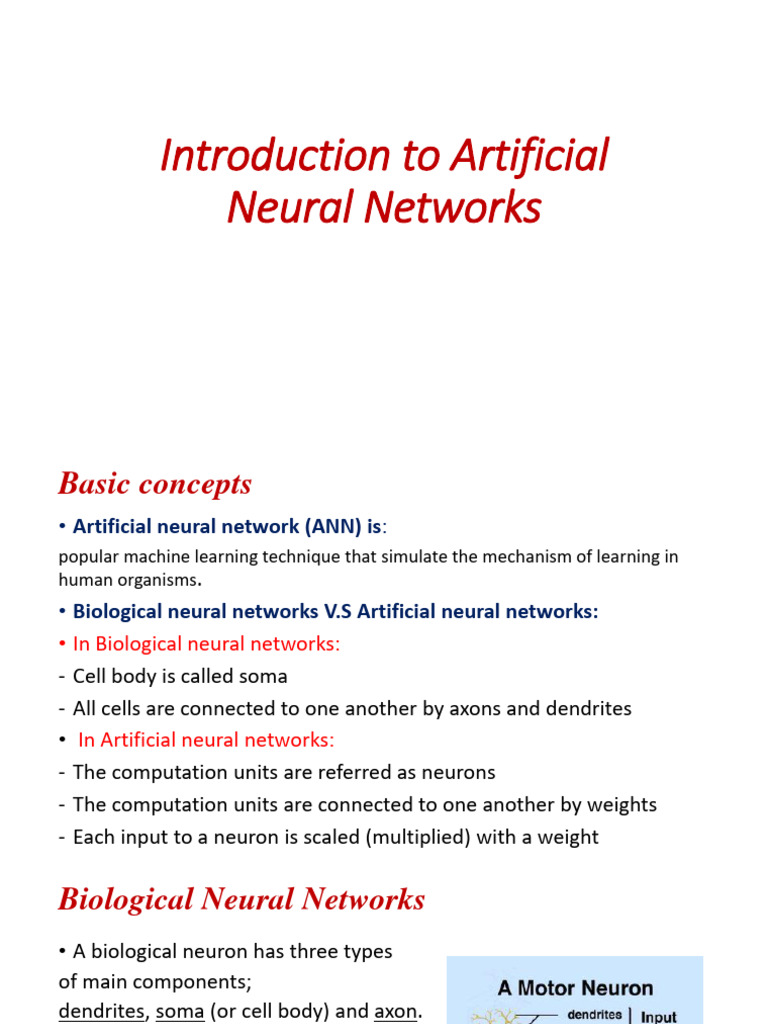 Artificial Neural Networks - Lect - 1 | PDF | Artificial Neural Network | Neuron
