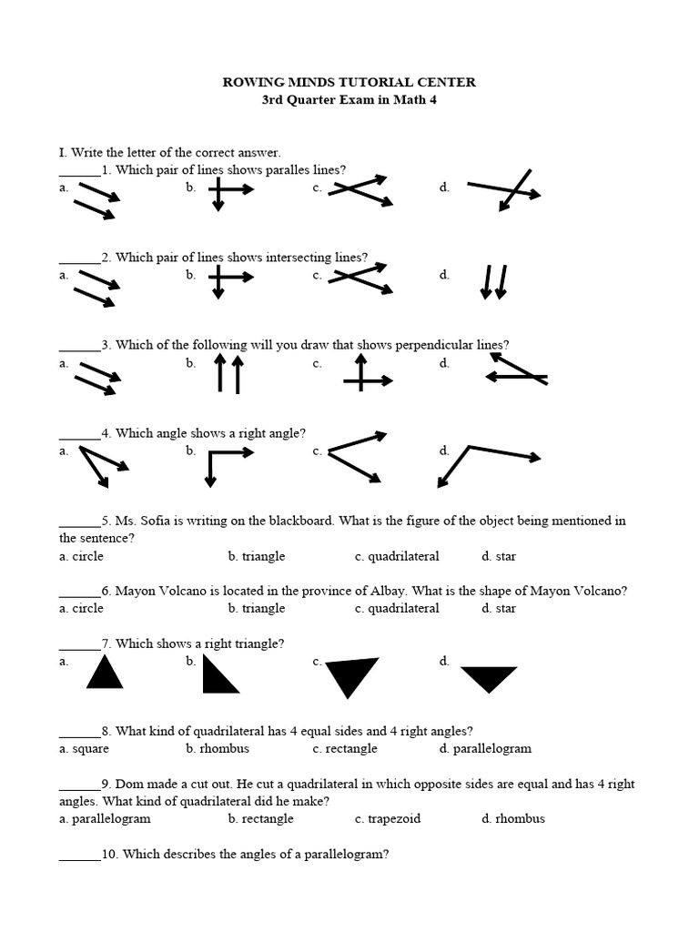 Math 4 | PDF | Triangle | Elementary Geometry