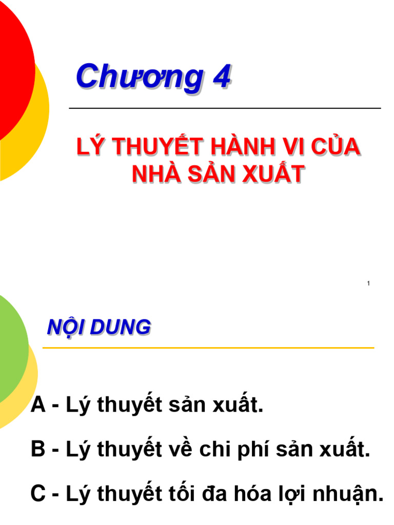 Chuong4-Ly Thuyet Hanh Vi Cua Nha San Xuat - Phan B Va C-Gui SV | PDF