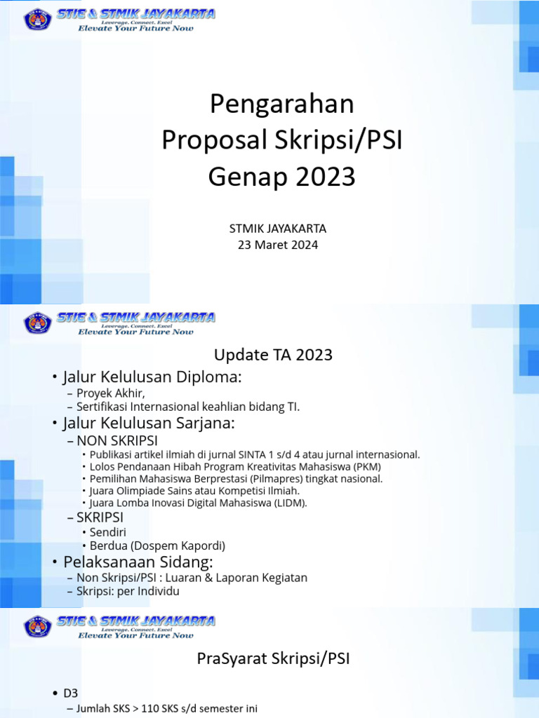 Pengarahan Proposal Skripsi 20232 | PDF