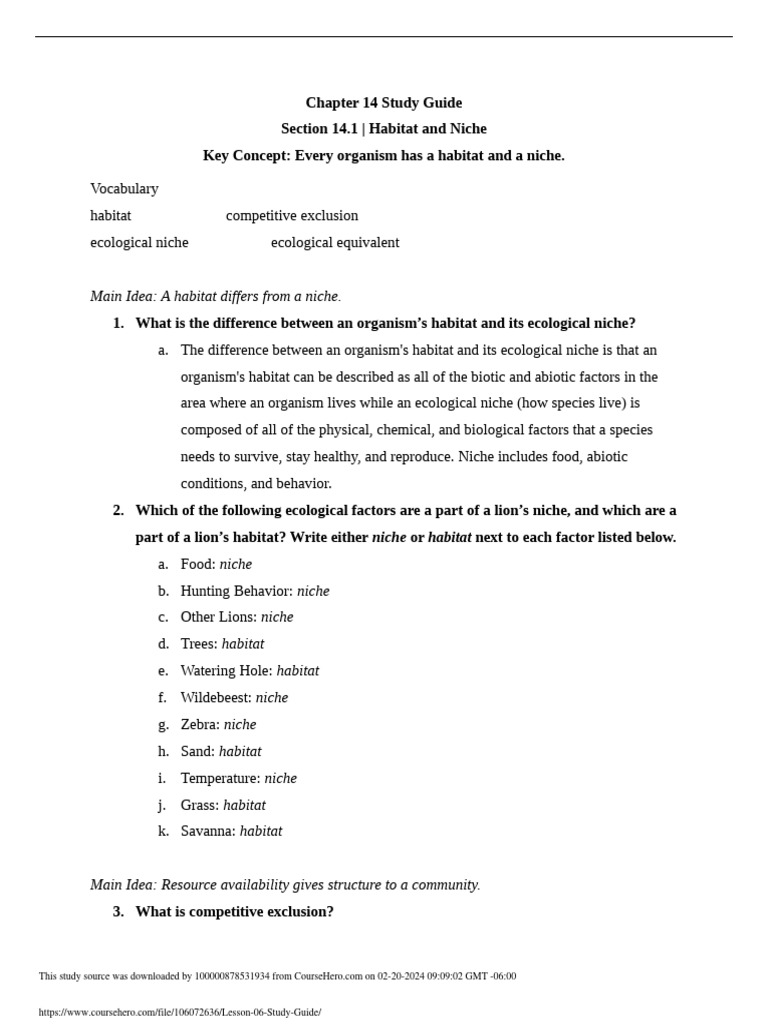 CH 14 Written Questions AK | PDF