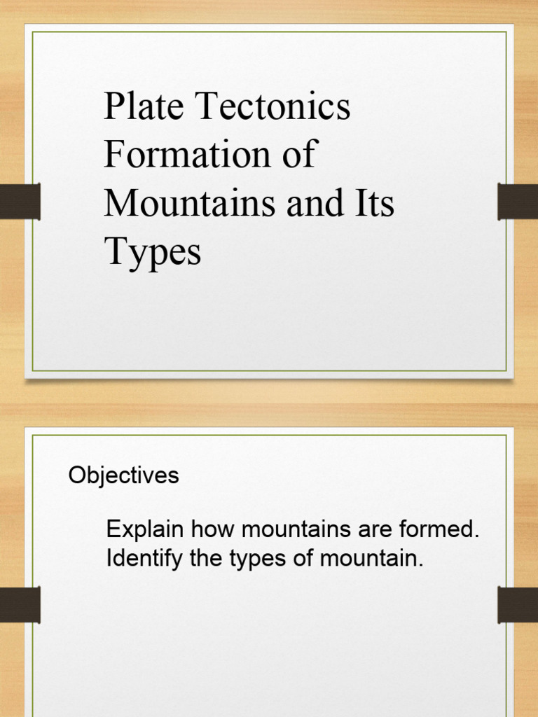 1stquaweek ppt5 | PDF | Mountains | Plate Tectonics