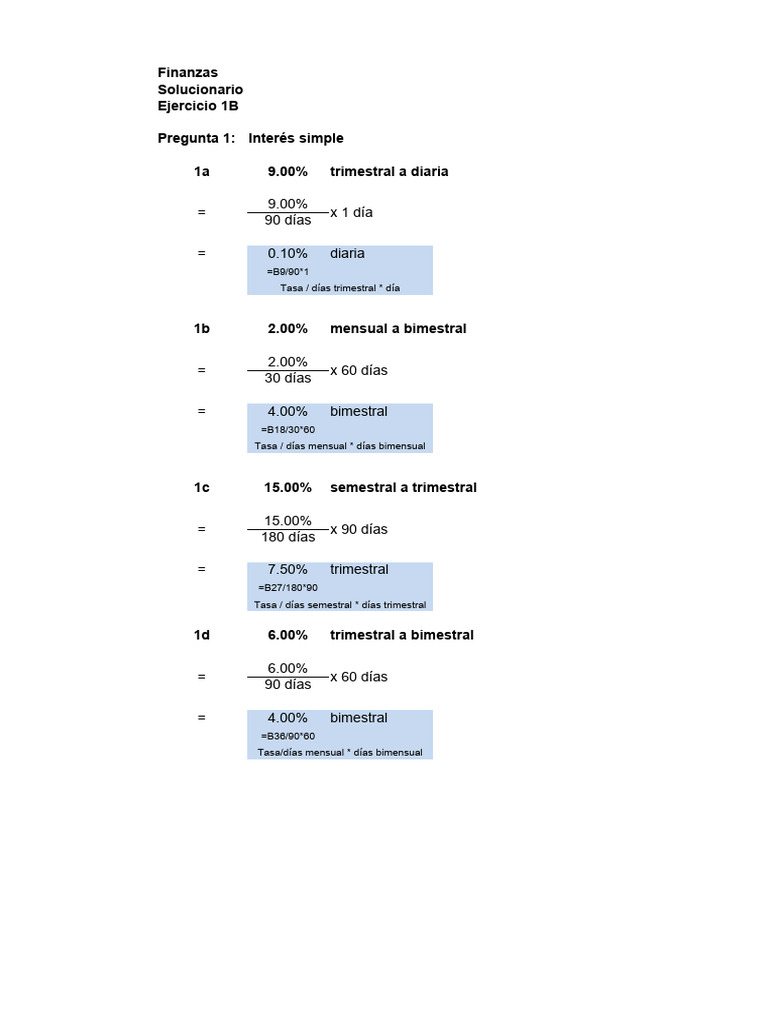 1.6 MBA FIN Solucionario Ejercicio 1B | PDF | Industrias de servicio | Bancos
