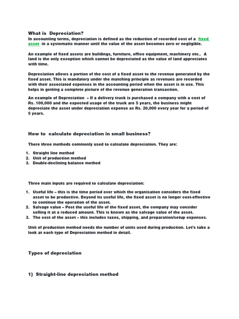Depreciation Accounting | PDF | Depreciation | Fixed Asset