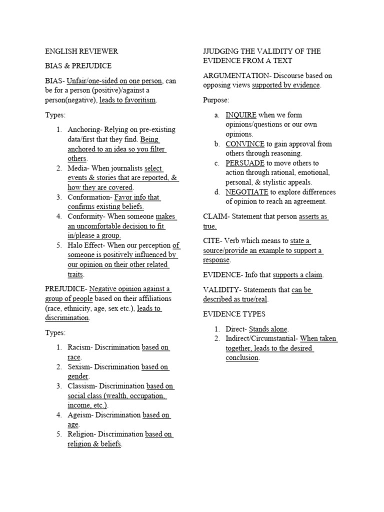 Understanding Bias and Prejudice | PDF | Self-Improvement | Science ...