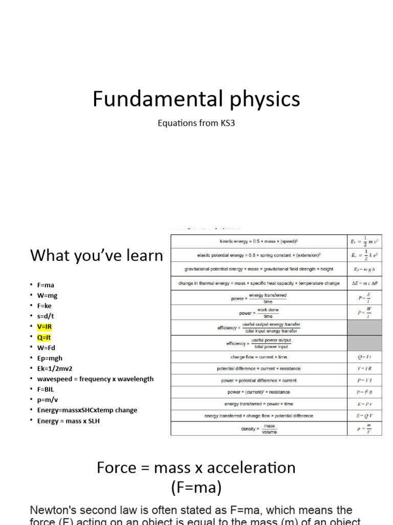 JS Y9 Fundamental Physics | PDF