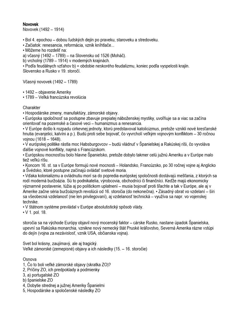 Novovek | PDF