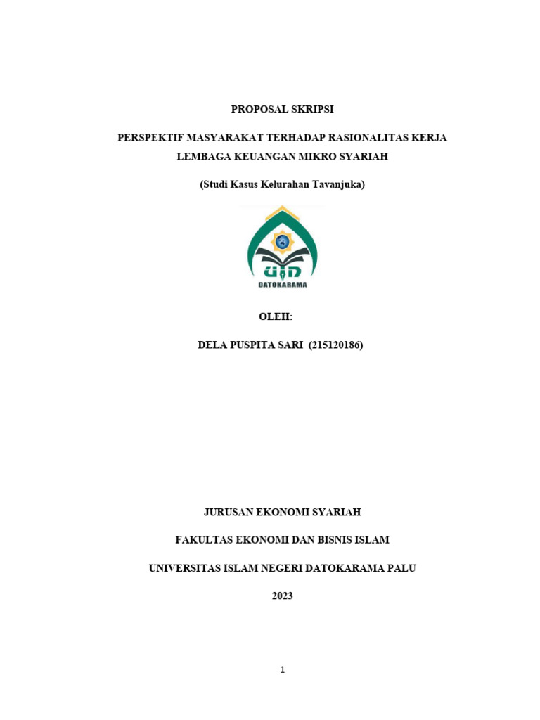 Perspektif Masyarakat tentang LKM Syariah | PDF | Sains & Matematika