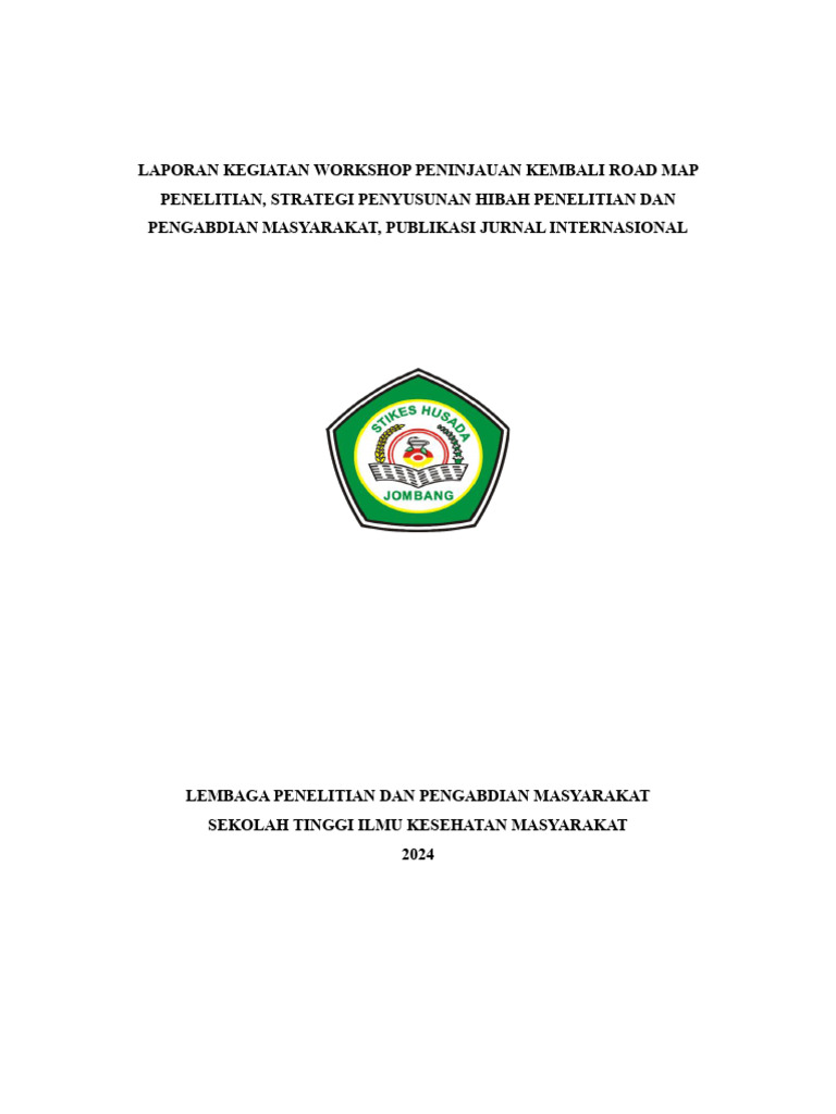 NEW Laporan Kegiatan Proposal Workshop Strategi Publikasi Jurnal ...
