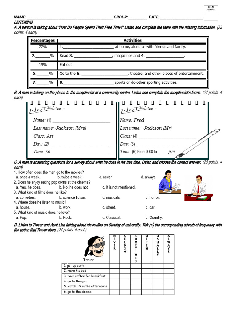 Simple Present Listening Activities | PDF