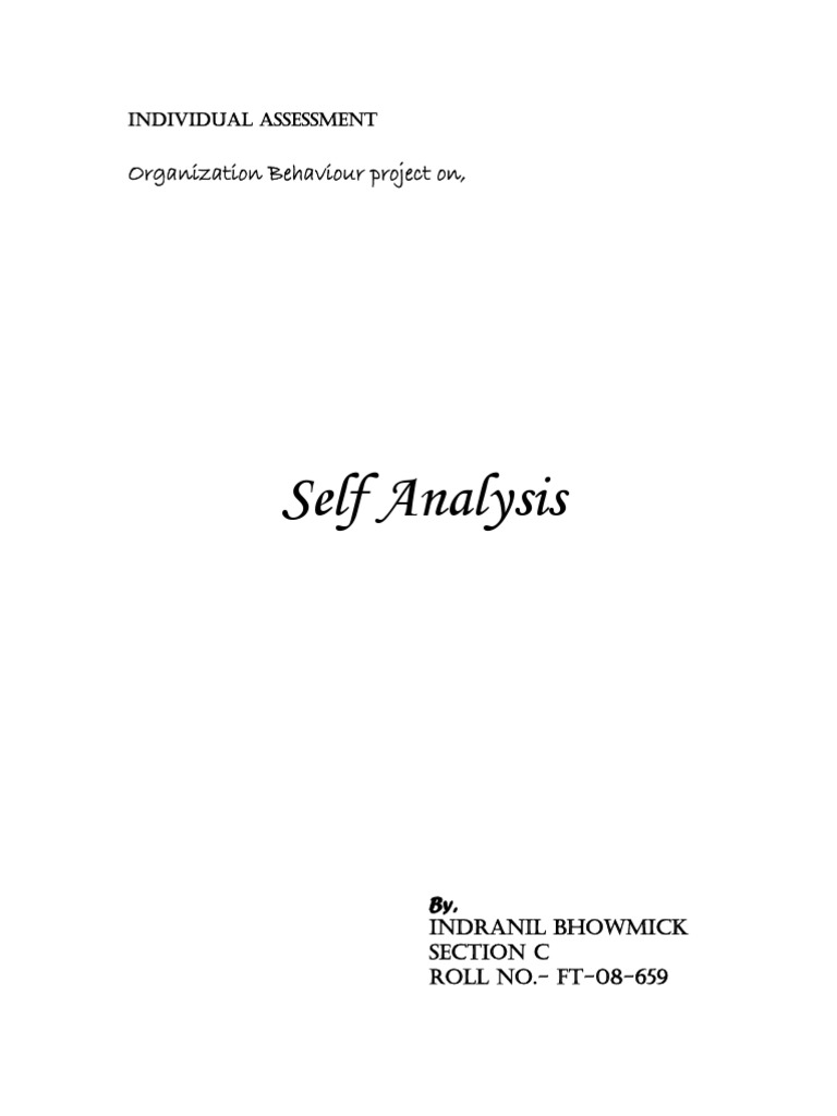 Self Analysis | PDF | Self | Motivation