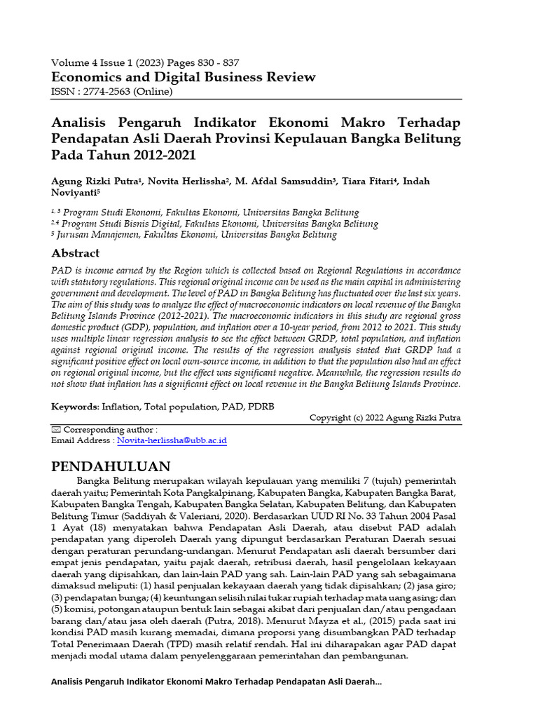 428-Article Text-1367-1-10-20230214 | PDF | Wealth | Income