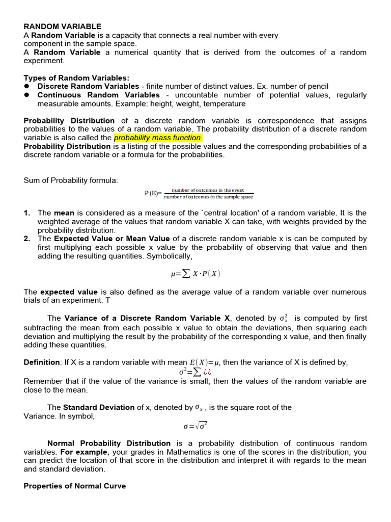 BBB | PDF | Random Variable | Expected Value