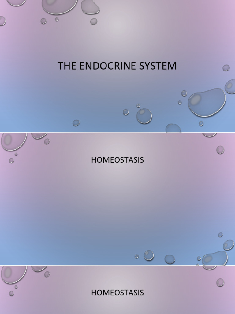 The Endocrine and Feedback Mechanism | PDF