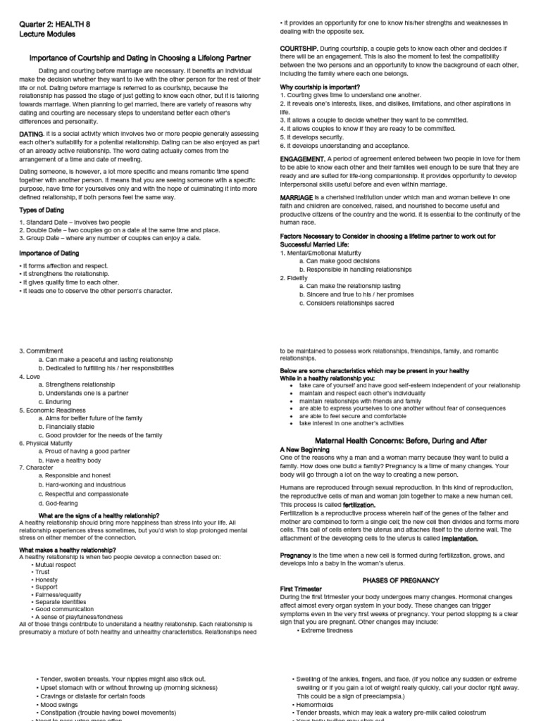 Health Lecture Pdf Birth Control Pregnancy