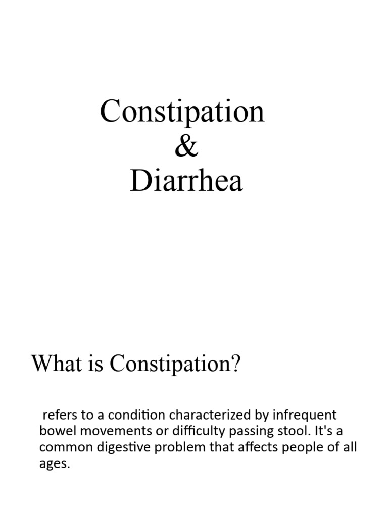 C&D Final | PDF | Constipation | Diarrhea
