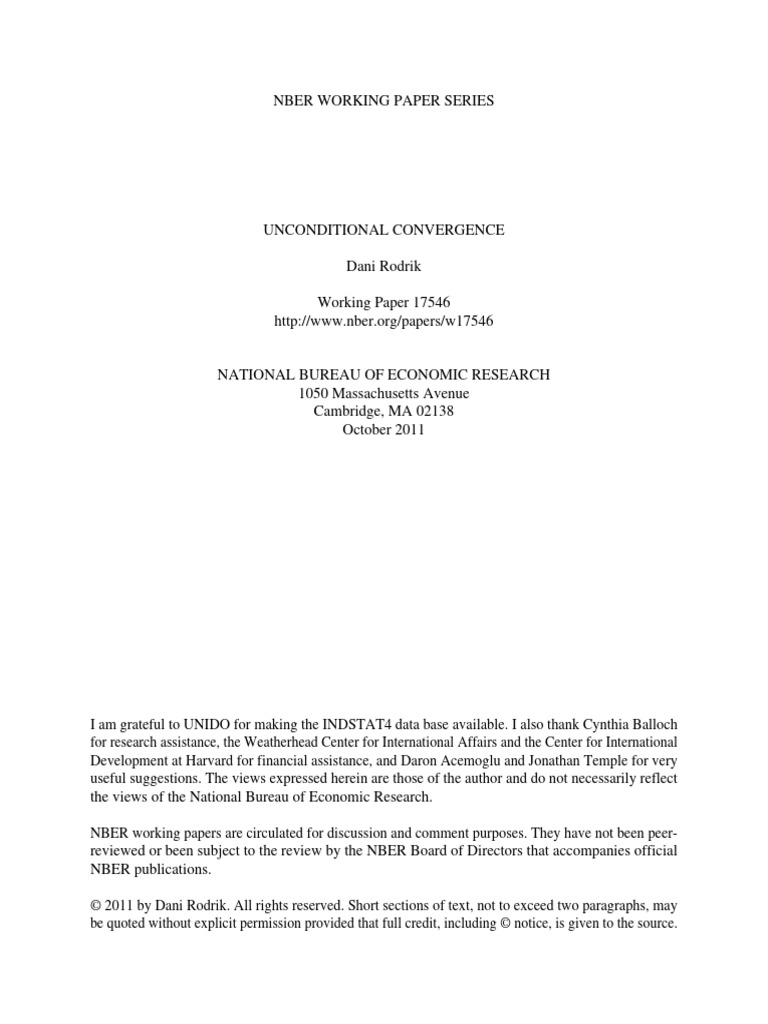 Unconditional Convergence Rev | PDF | Fixed Effects Model | Exchange Rate