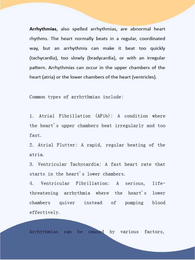 ARRHYTHMIAS | PDF