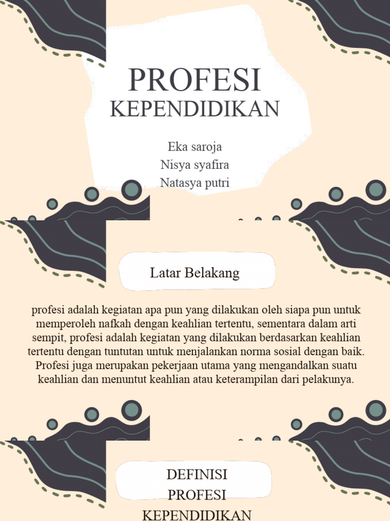 Profesi dan Profesionalisme Pendidikan | PDF