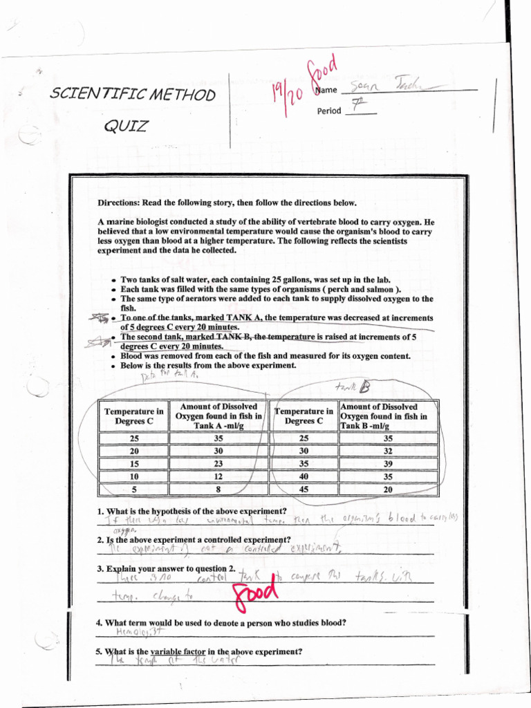 Science Test For Blog 2nd 6 Weeks | PDF | Oxygen | Fish