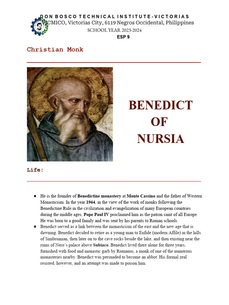 Esp Performance Task Monk | PDF