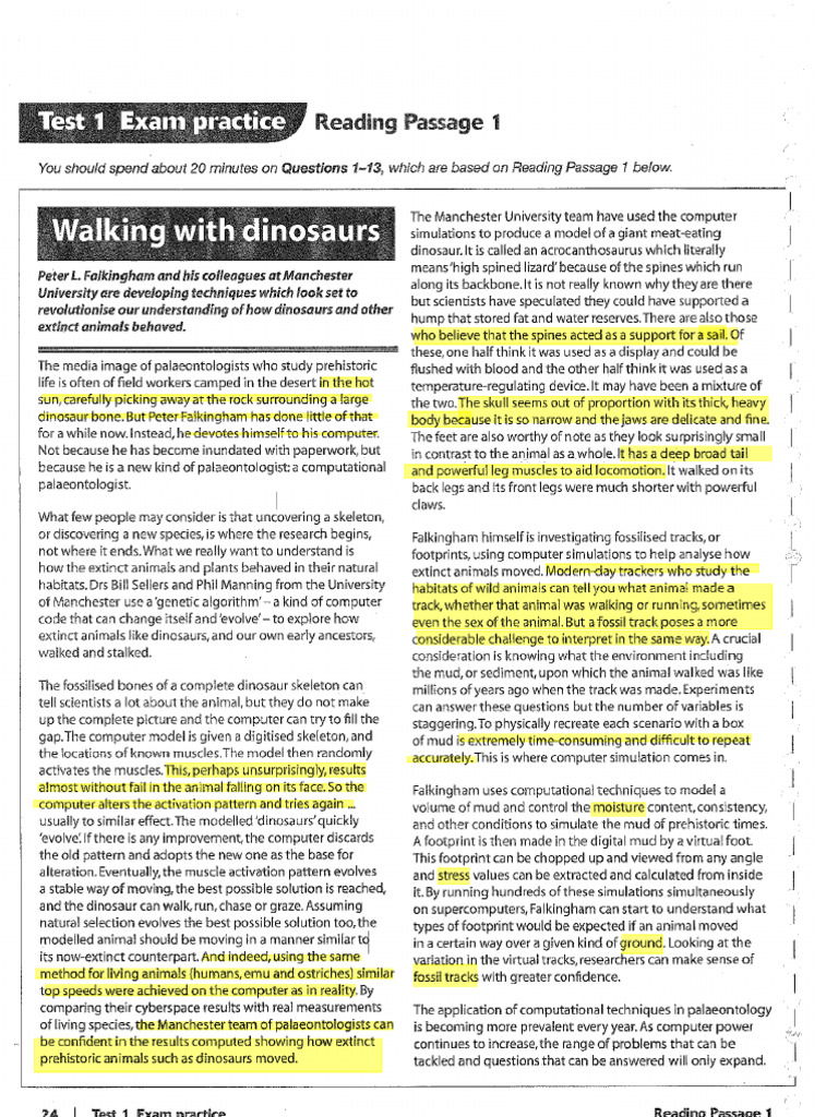 Reading Passage 1 - Test 1 | PDF