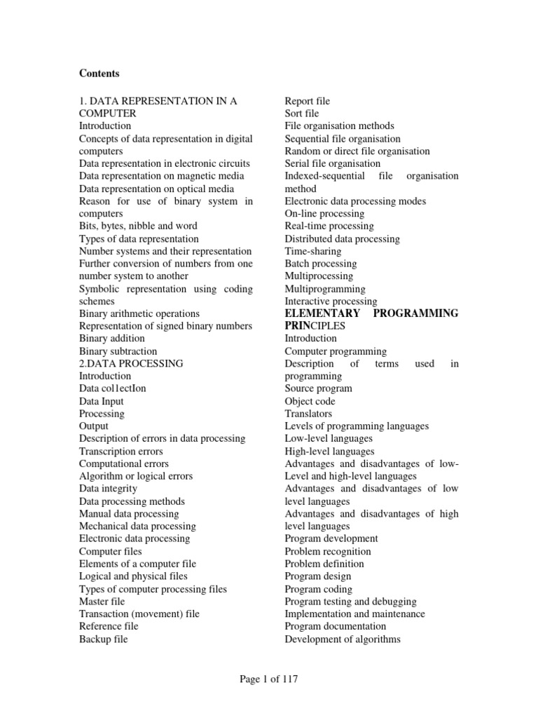 Data Representation in Digital Computers | PDF | Binary Coded Decimal | Computer File