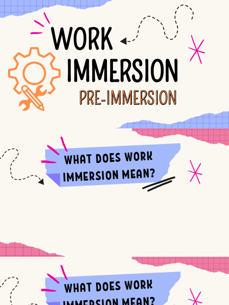 Work Immersion | PDF | Hygiene | Learning