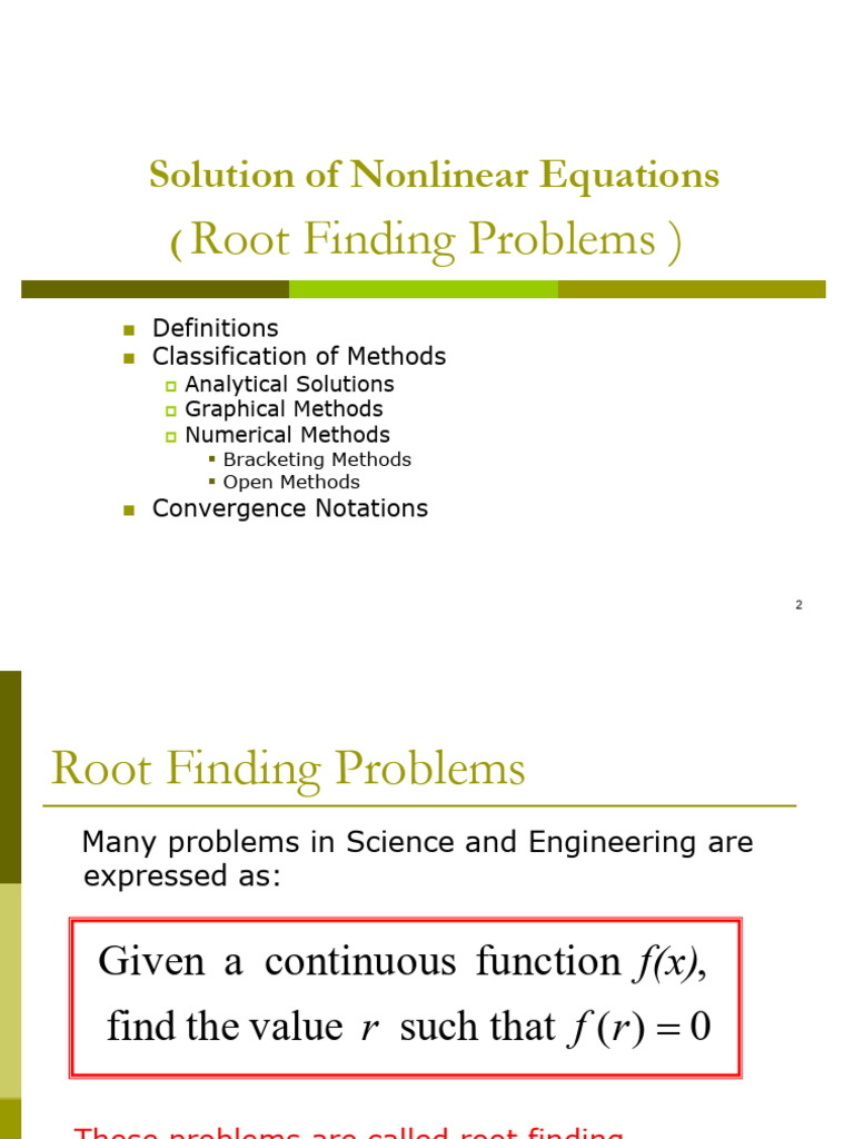 EEE212 Week3 | PDF | Zero Of A Function | Equations