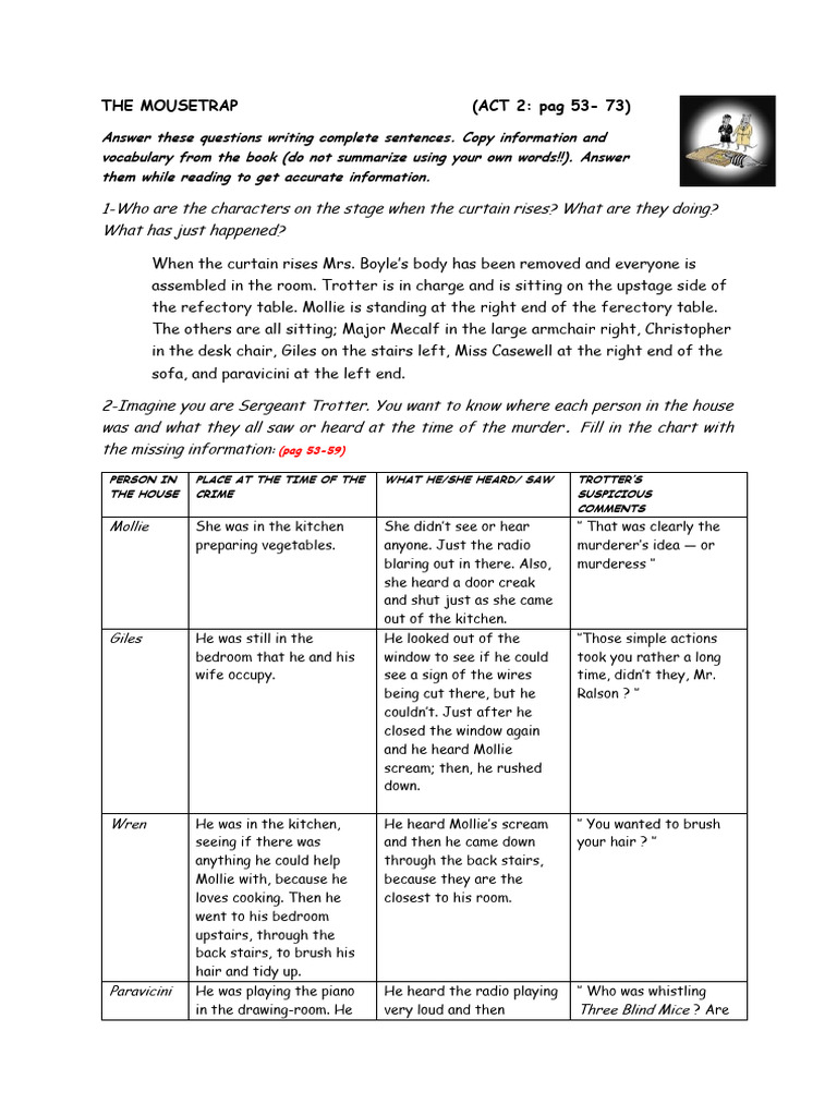 THE MOUSETRAP (ACT 2 - Pag 53 - 73) | PDF