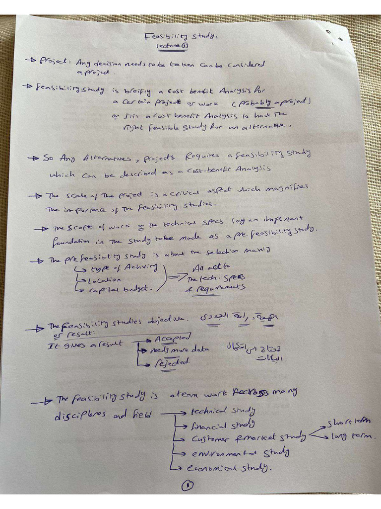 Feasibility Studies Lecture 1 | PDF