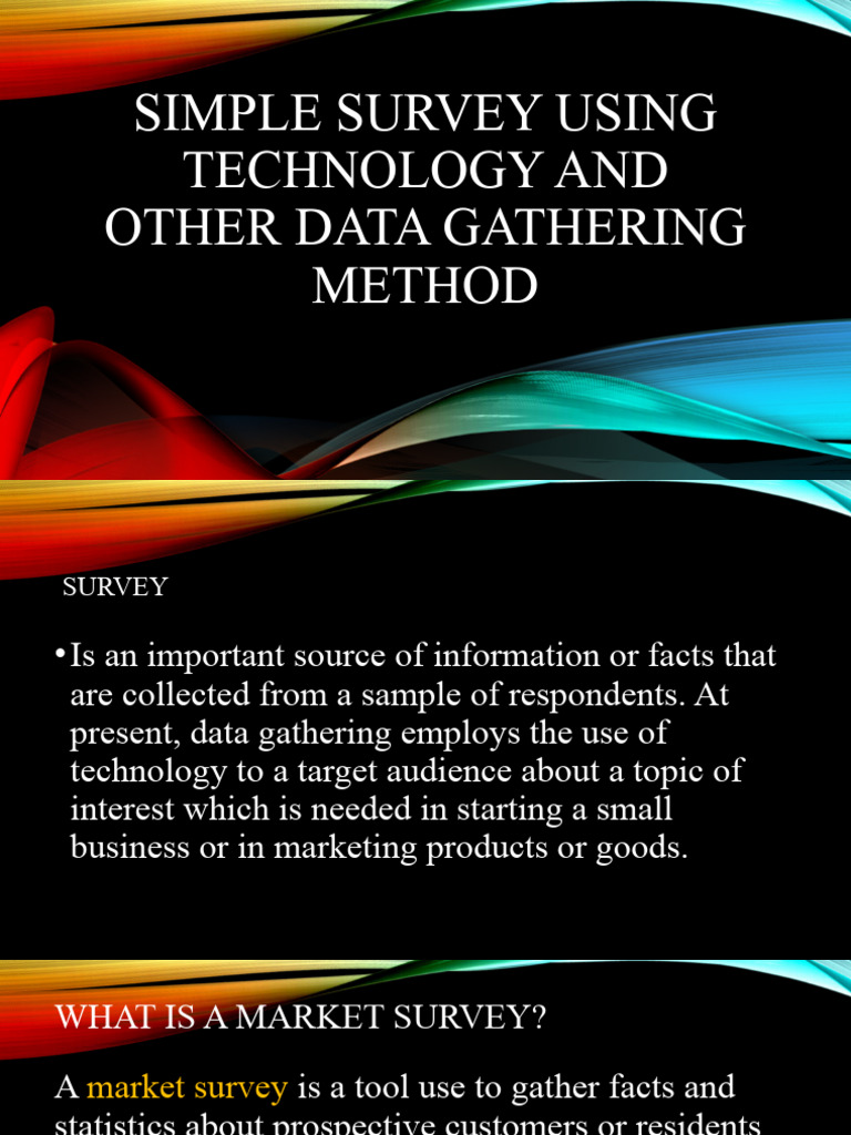 Simple Survey Using Technology and Other Data Gathering | PDF | Survey ...