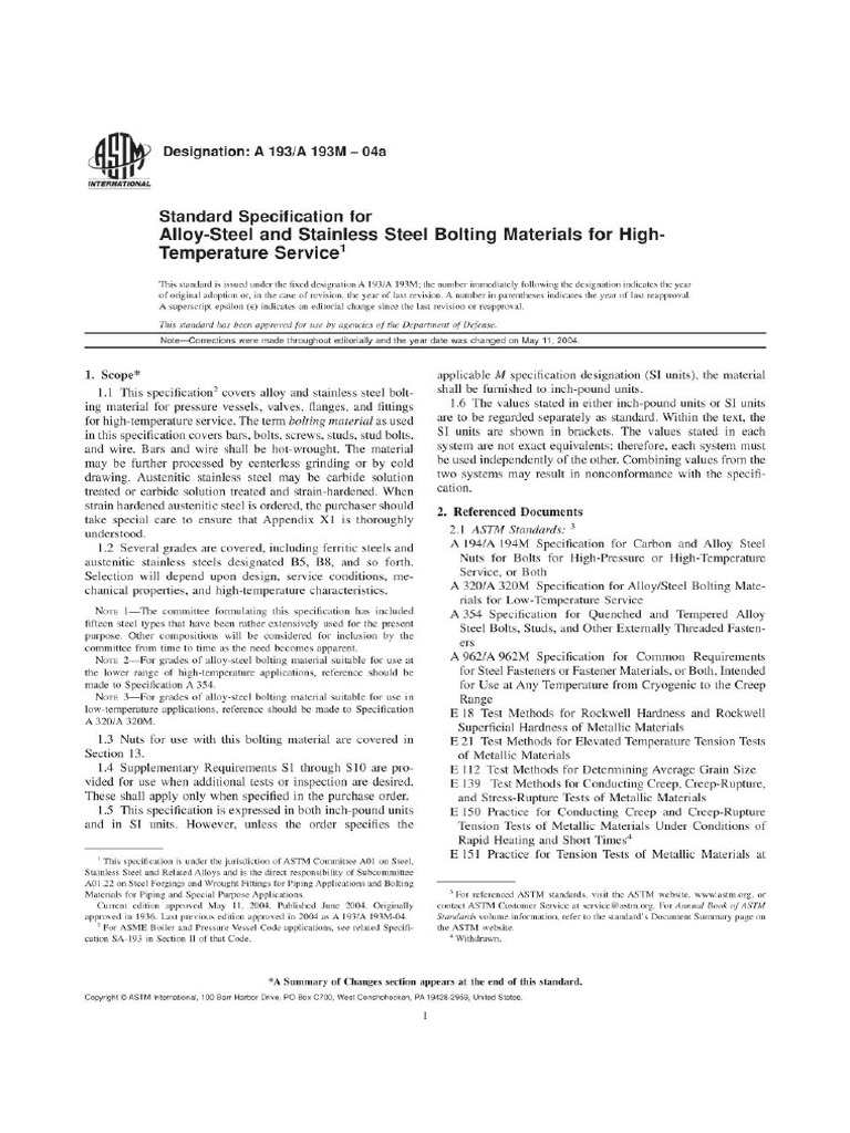 Astm A193 | PDF