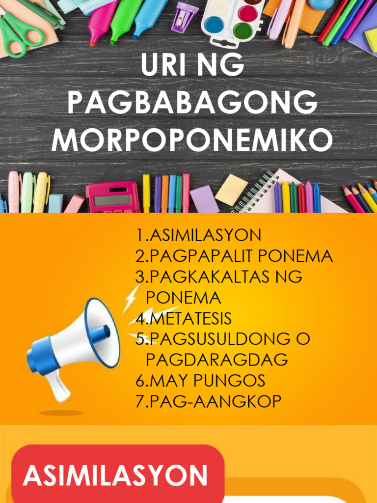 Uri NG Pagbabagong Morpoponemiko - Pptxreviewr | PDF