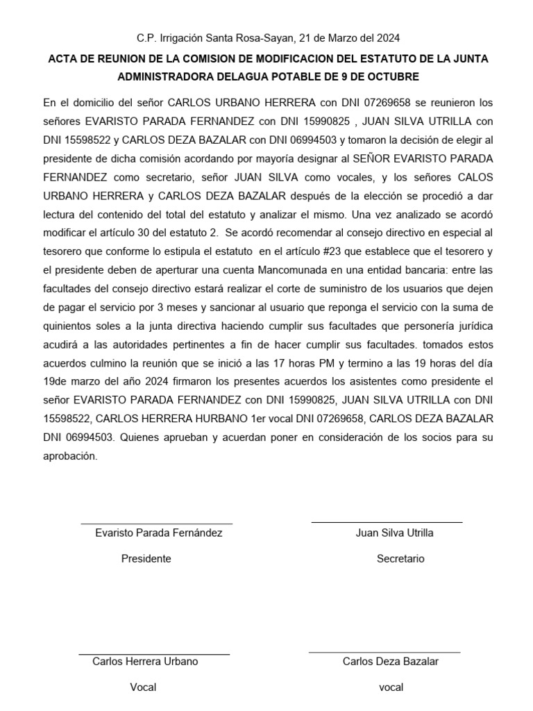 acta de | PDF