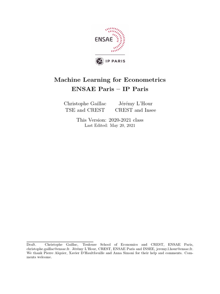 HD Econometrics | PDF | Econometrics | Ordinary Least Squares HD Econometrics | PDF | Econometrics | Ordinary Least Squares