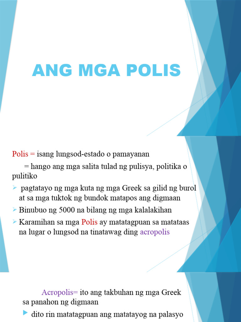 Ang Mga Polis | PDF