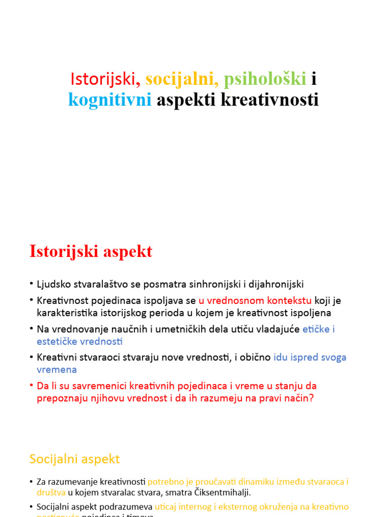 Aspekti Kreativnosti | PDF