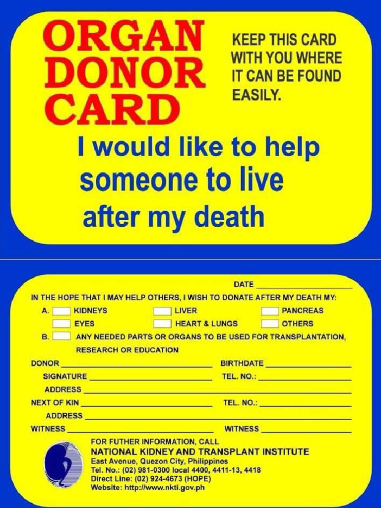 Organ Donor Card | PDF