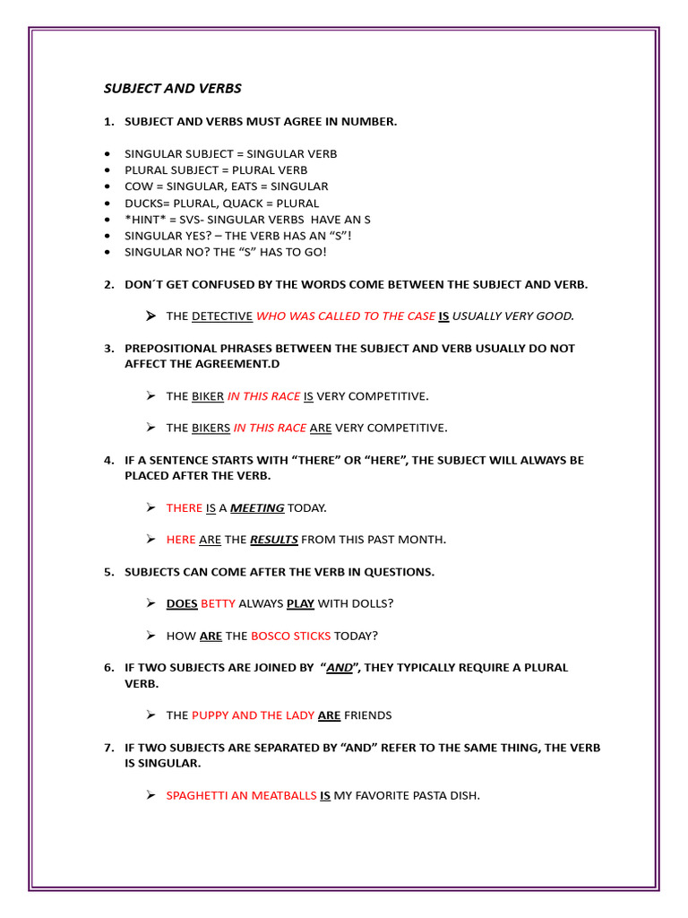 English | PDF | Grammatical Number | Verb