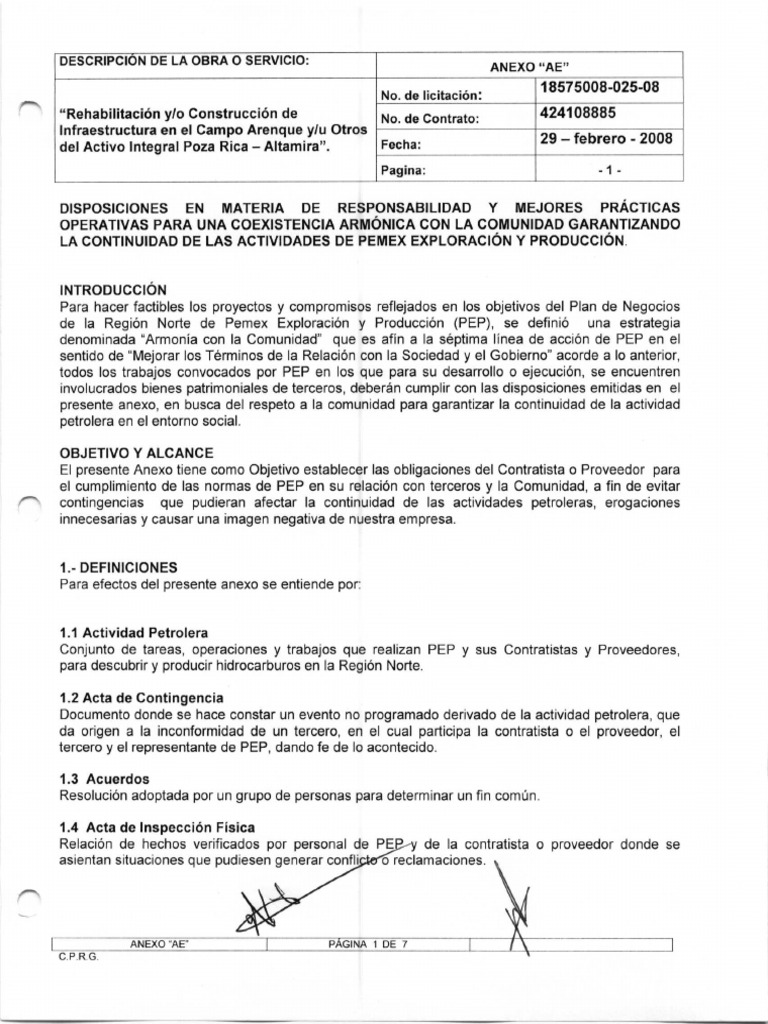 Anexo Ae | PDF | Daños y perjuicios | Petróleo