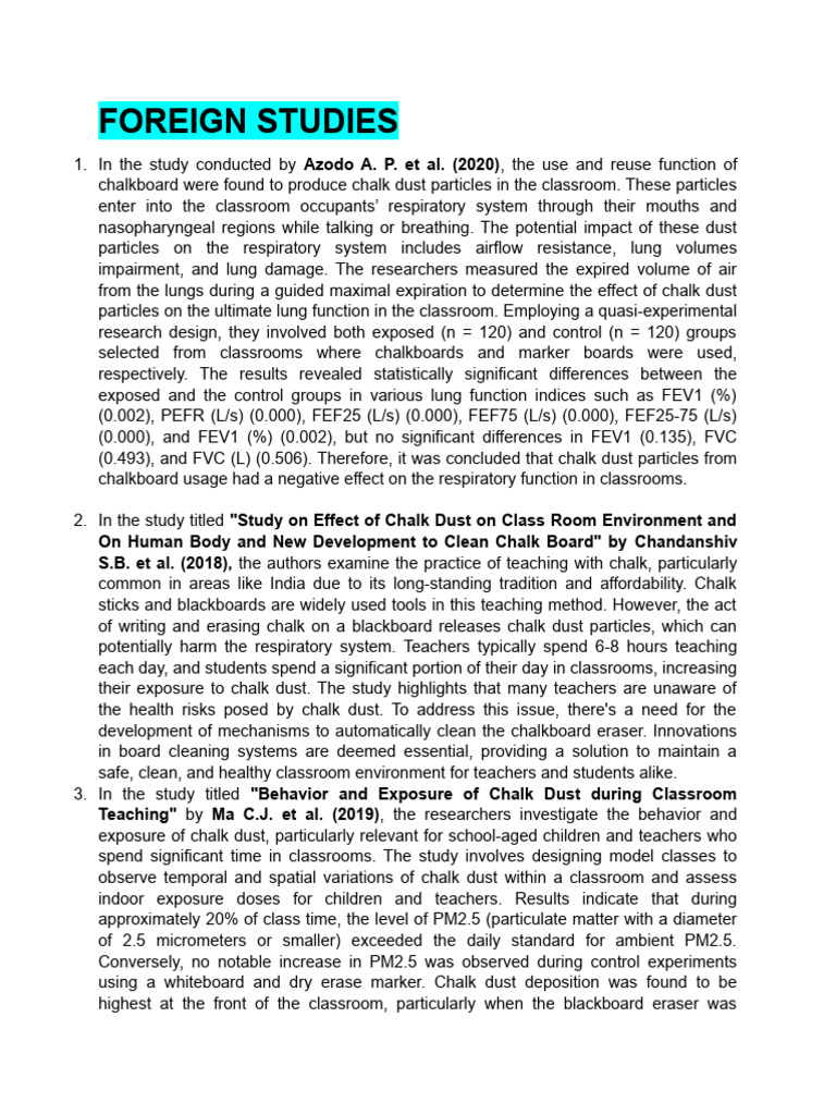 Froreign Studies | PDF | Particulates | Air Pollution