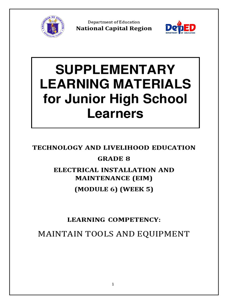 Module 6 Maintain Tools and Equipment | PDF