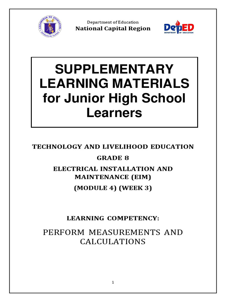 Module 4 Perform Measurements And Calculations Download Free Pdf Electrical Resistance And