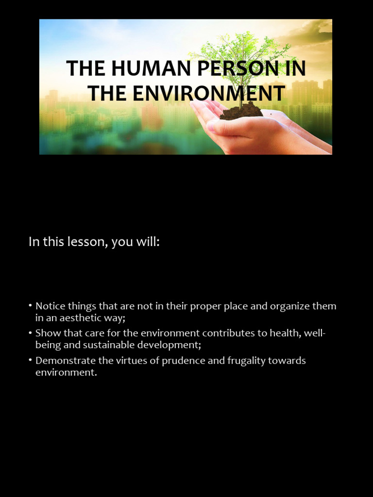 The Human Person in The Environment | PDF